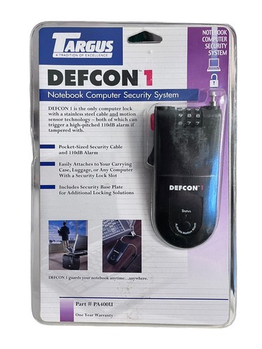 Targus PA400U Defcon 1 Notebook Computer Security System c/w 110dB Alarm Sealed | eBay