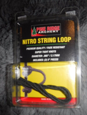 NITRO STRING LOOP BY PINE RIDGE ARCHERY 3.. 5 INCH PIECES BLACK | eBay