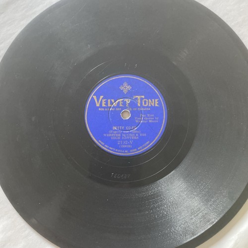 Jazz WEBSTER MOORE HIGH HATTERS 78 rpm VELVET TONE 2192 Just A Little ...