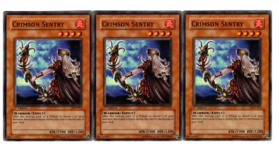 Yugioh- 3X Crimson Sentry - Common - 1st Edition - LON-033 - Near Mint | eBay