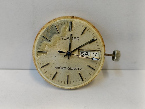 NOT WORKING, MOVEMENT & DIAL REPAIR PARTS PURPOSE ROAMER MICRO QUARTZ ...