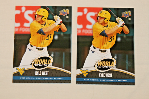 KYLE WEST (2) 2025 UD WORLD OF SPORTS #298 WEST VIRGINIA MOUNTAINEERS ...