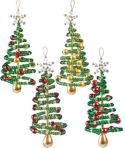 Beaded Ornament KIT, Christmas Tree Makes 4 | eBay