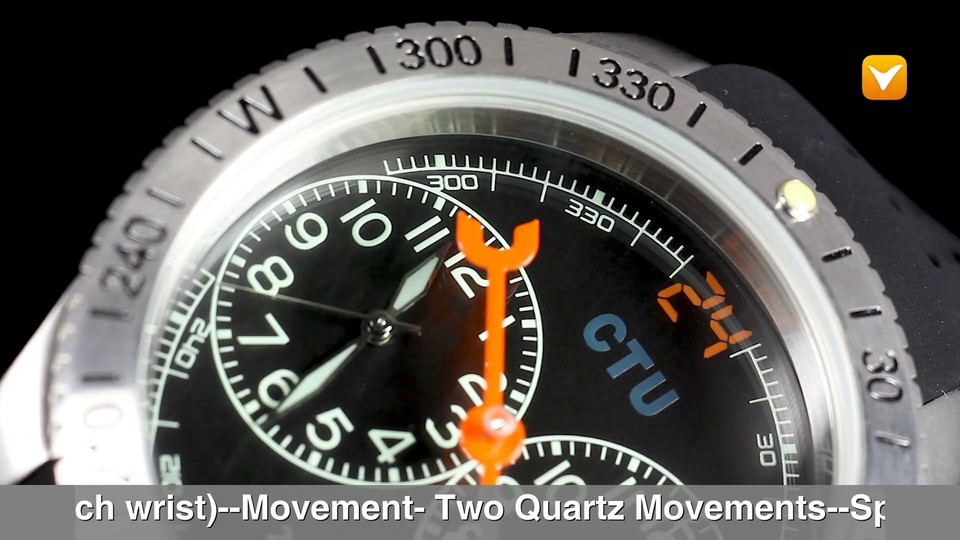 Deal 24 CTU Agent Watch Two Time Zone Compass Collection | eBay