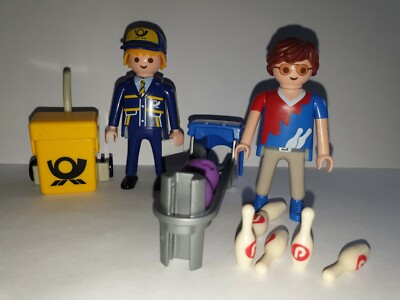 Playmobil Briefträger von Post Brief u. Boule Spieler Kegel Figuren ...