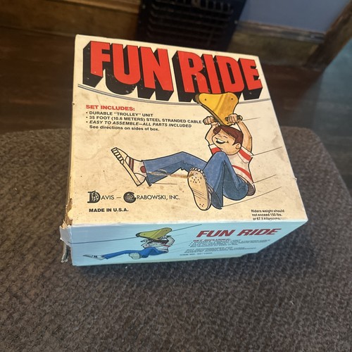 Vintage “Action Park” FUN RIDE Zip Line - Davis Grabowski 35 Foot Open ...