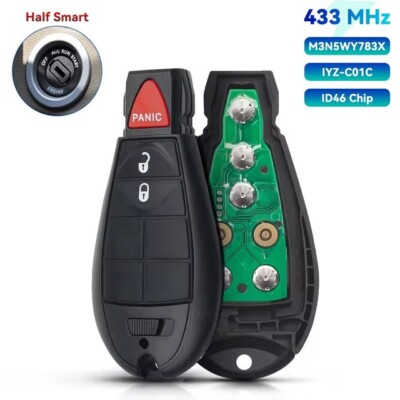 Replacement FOBIK REMOTE KEY FOB 3Buttons 433MHz for DODGE M3N5WY783X ...