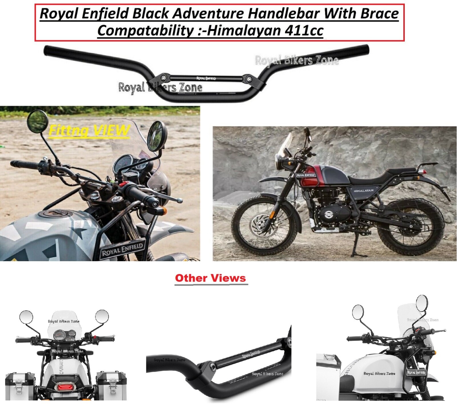 Royal Enfield "Handlebar With Brace" Himalayan 411 | eBay