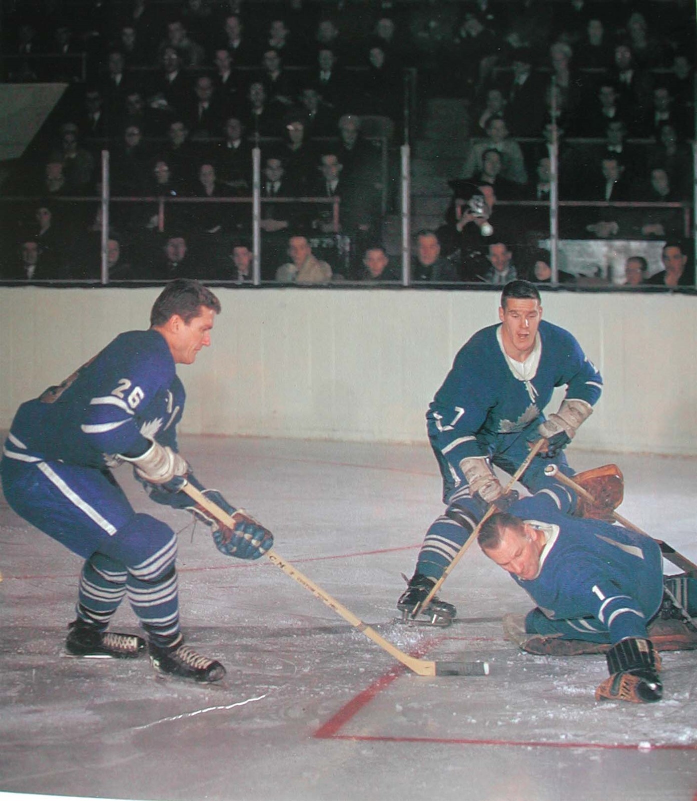 NHL HOCKEY PHOTO PRINT TIM HORTON JOHNNNY BOWER ALLAN STANLEY TORONTO ...