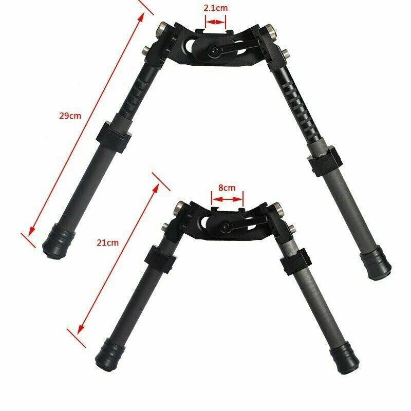 8-12” Adjustable Bipod Heavy Duty Carbon Fiber Rifle Bipod 20mm Rail | eBay