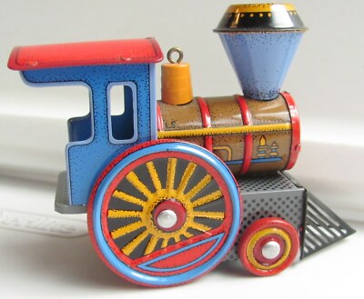 Hallmark Ornament TIN LOCOMOTIVE Pressed Tin Train Engine 7th in Series ...
