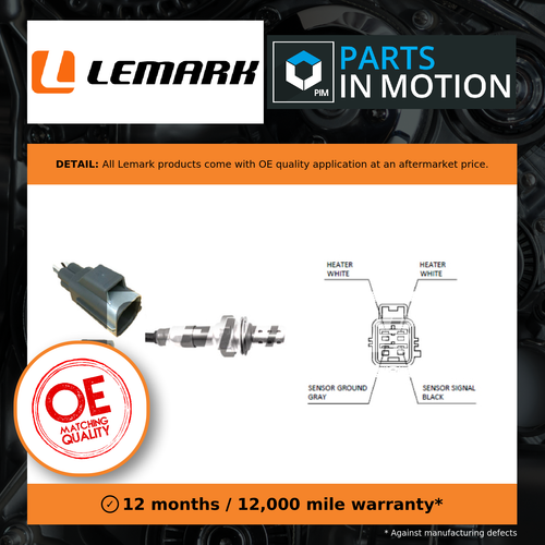 Lambda Sensor fits LAND ROVER DISCOVERY Mk4 5.0 09 to 18 Oxygen Lemark ...
