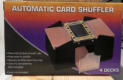 Four Deck Automatic Card Shuffler New In Box 4 Deck Shuffle Battery ...
