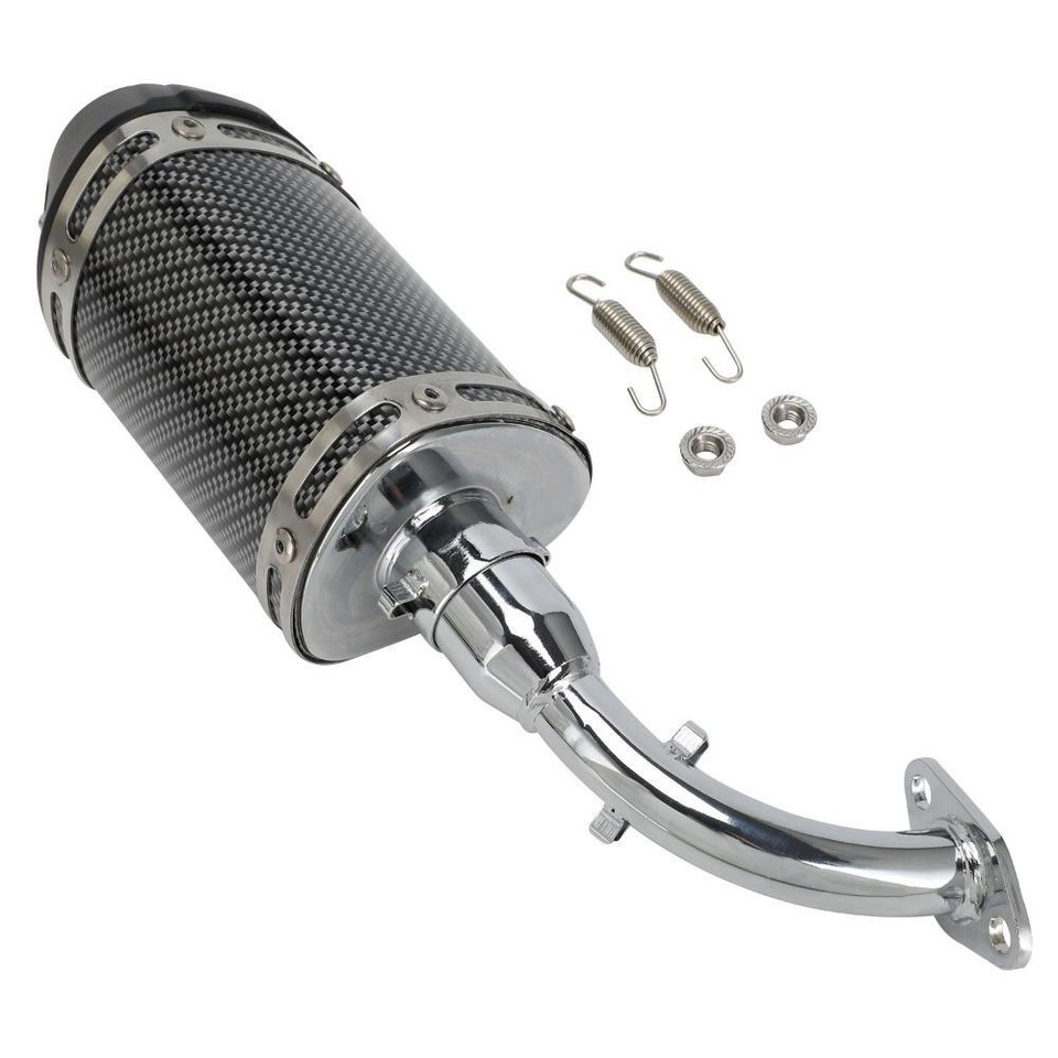CT200U Carbon Fiber Exhaust Pipe Mini Bike Motorcycle Exhaust Pipe ...