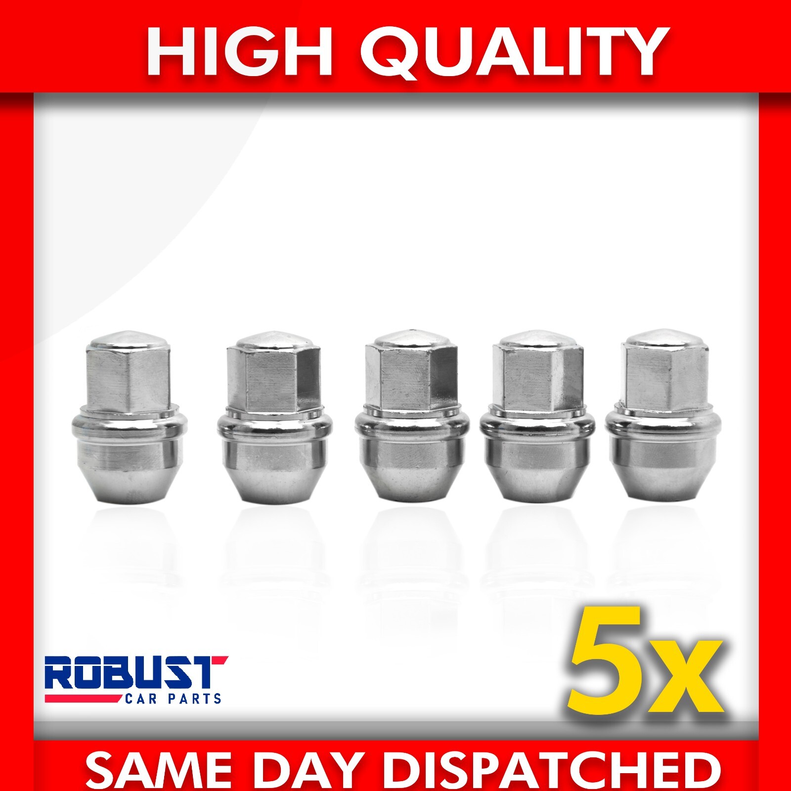 FOR FORD TRANSIT MK8 CUSTOM SET WHEEL NUTS STAINLESS STEEL CAP M14X1.5 ...