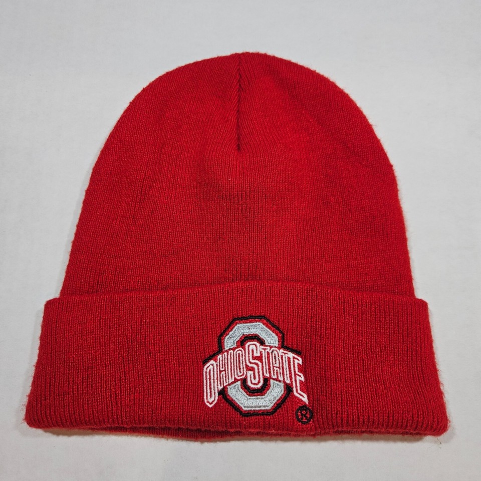 Ohio State University Buckeyes OSU College Winter Knit Red Beanie Cap ...
