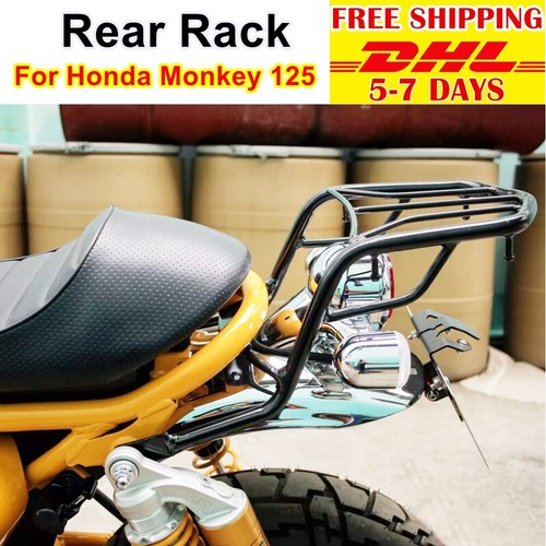 P7 Honda Monkey Rack 125 Rear Luggage Carry Z125 Black Chrome Genuine ...