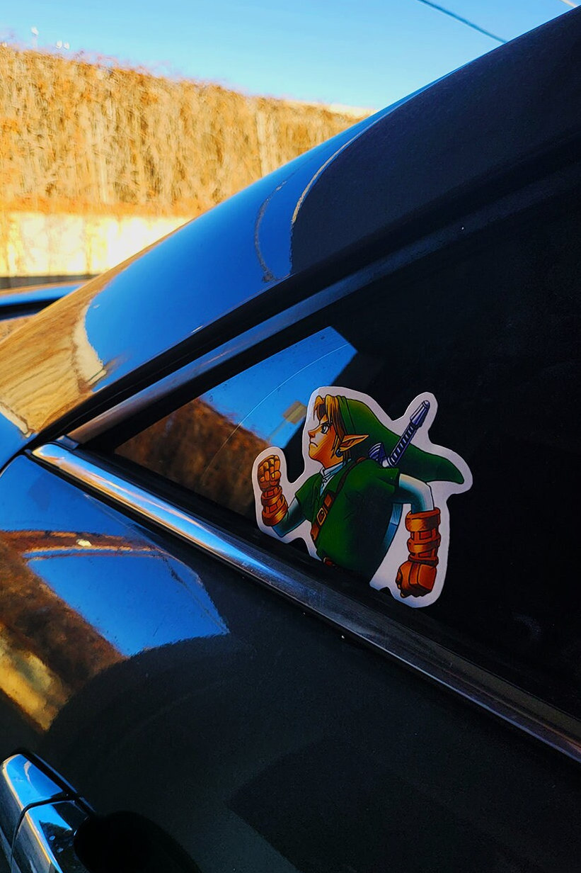 The Legend Of Zelda Link Combat Running Ocarina of Time Car Peeker ...