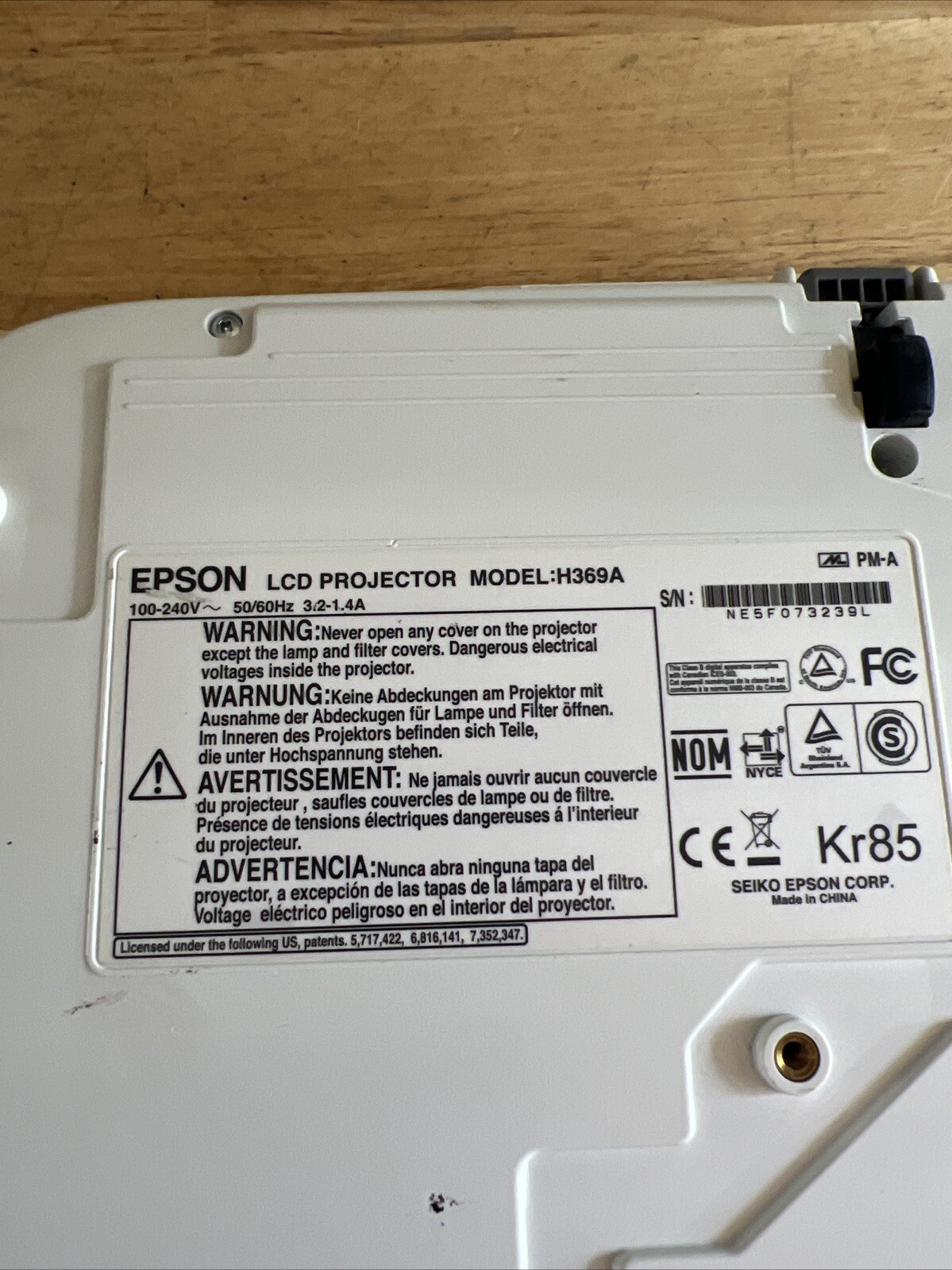 Epson EX3220 Projector, 3000 Lumens, 1080p HDMI No Remote, No Manual | eBay