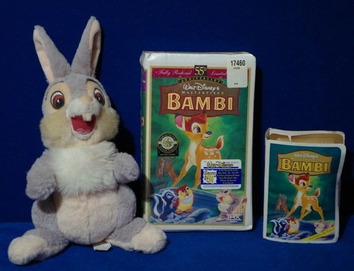 Bambi 55th Anniversary Limited Edition VHS + Bambi Mc D's Toy + Thumper ...