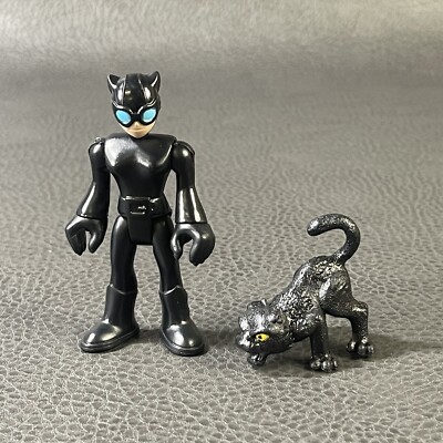 Cat Woman & Cat Imaginext Action Figures DC Super Friends Figure Black ...