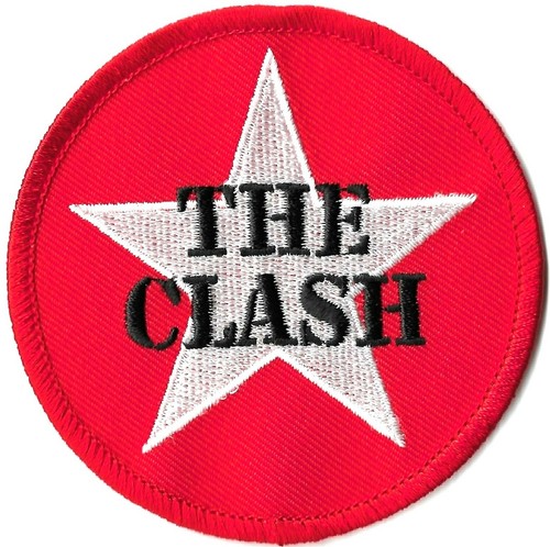 The Clash White Star Logo on Red Patch Embroidered Iron or Sew On Patch ...