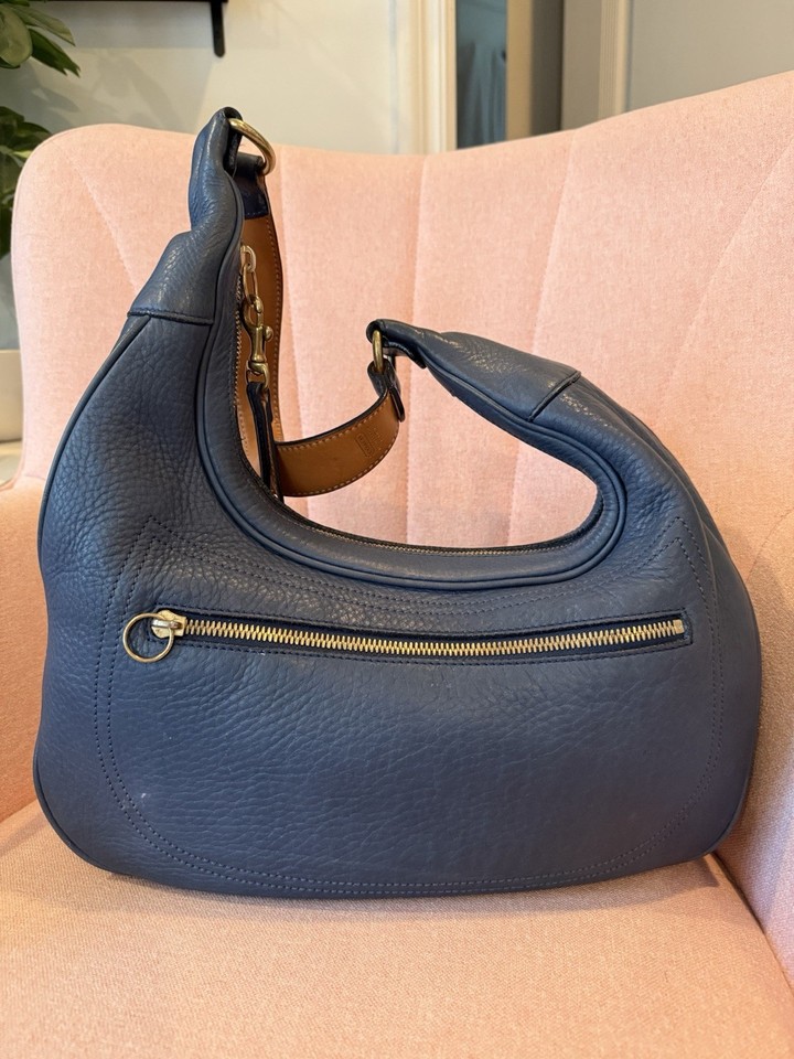 Coach 9621 Hobo One Shoulder Bag Vintage Light Blue Leather Handbag, No ...