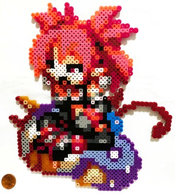 Etna & Prinny Disgaea Bead Sprite Perler Pixel Art Icon Retro Demon ...