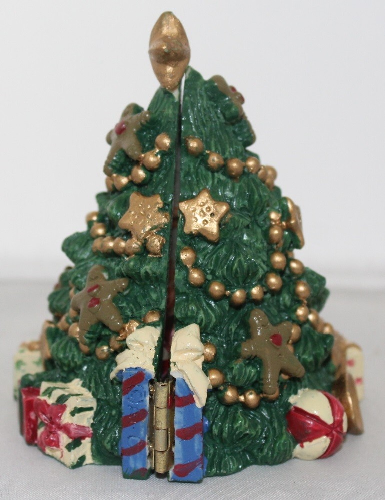 Hand Painted Polyresin Christmas Tree That Opens Up | eBay