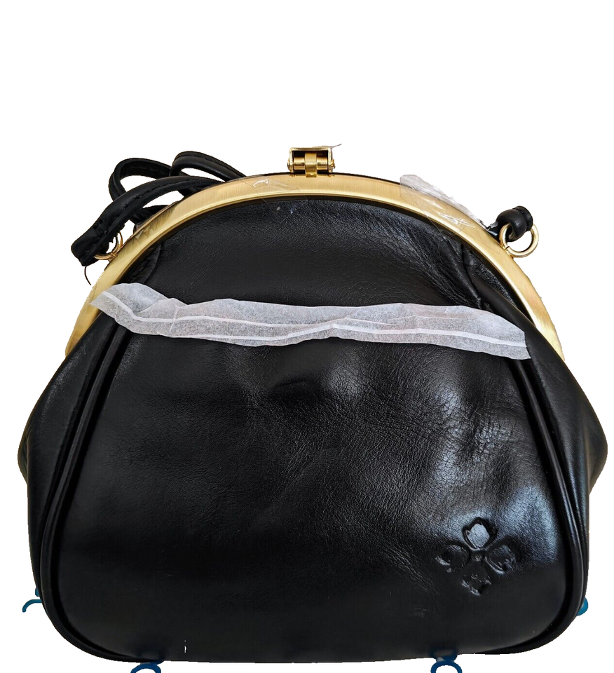 PATRICIA NASH PORTAFINA FRAME LEATHER BLACK VELVET JACQUARD CROSSBODY ...