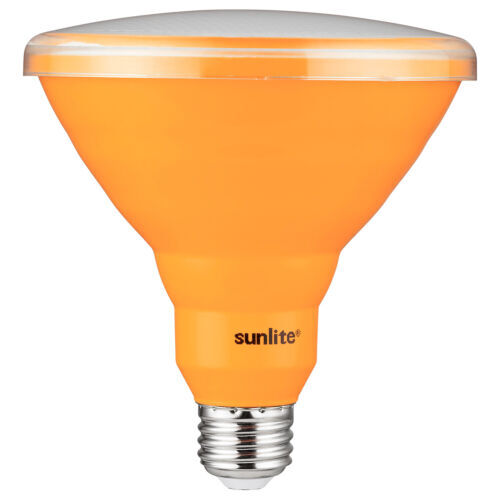Sunlite LED PAR38 Colored Recessed Light Bulb 15W (75W Equal) Amber, 3 ...