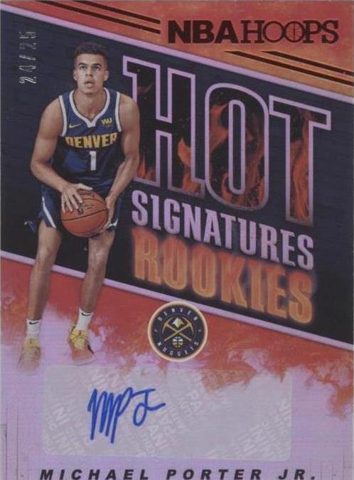2018-19 Panini NBA Hoops - Hot Signatures Rookies Michael Porter Jr. # ...