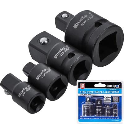 BlueSpot 4pc Impact Socket Converter Reducer Adapter Set 1/2" 3/8" 3/4 ...