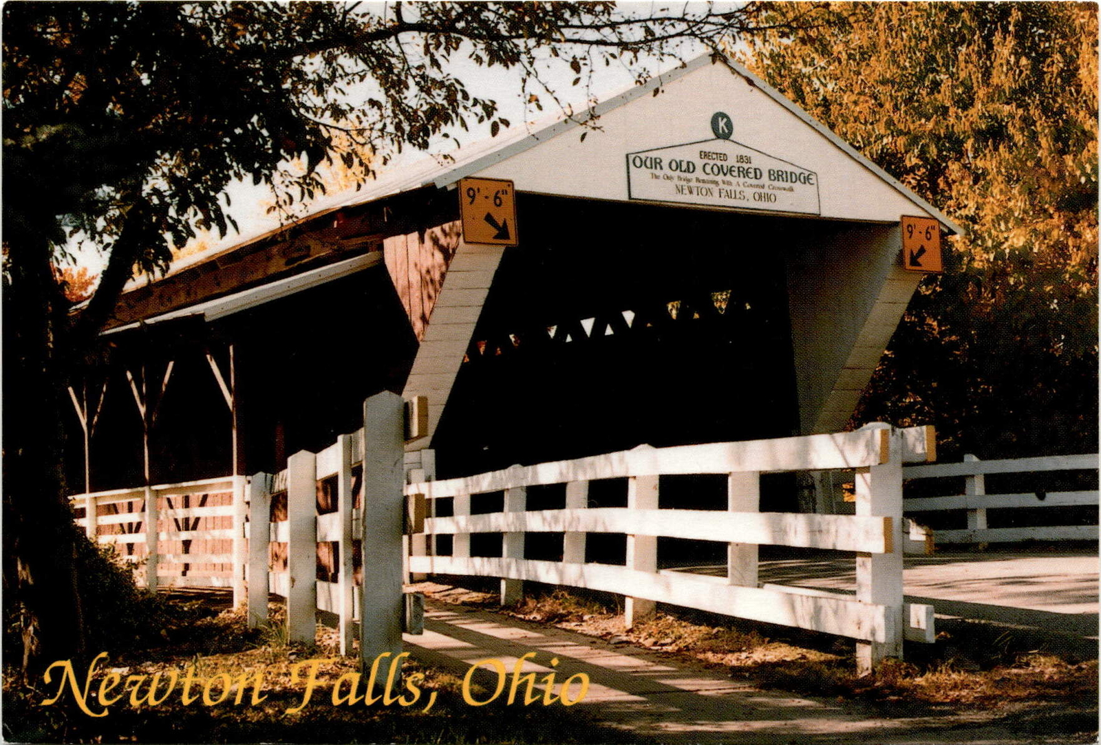 Vintage Postcard: Old Covered Bridge in Newton Falls, Ohio (1831) | eBay