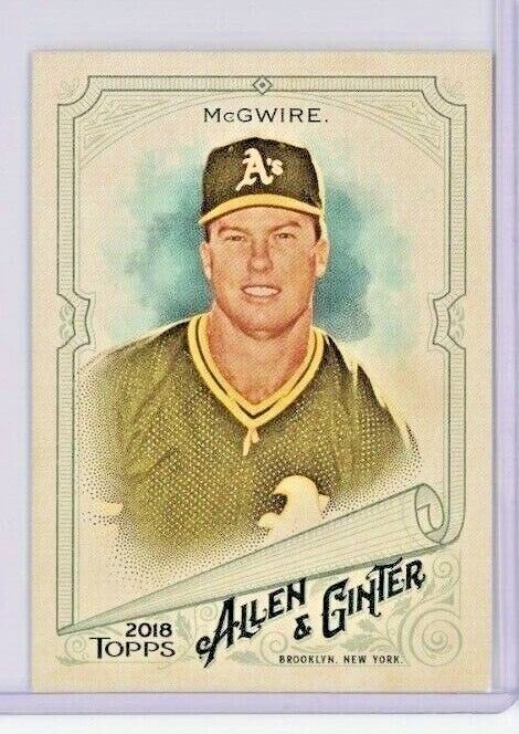 2018 Topps Allen & Ginter #212 Mark McGwire - Oakland Athletics - MINT ...