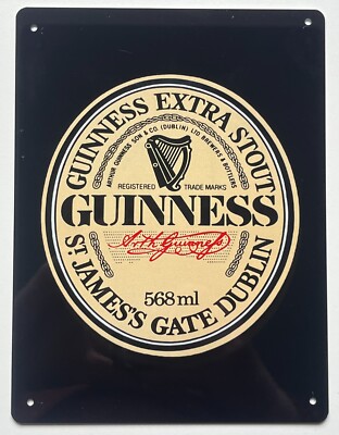 Metal Vintage Style Wall Sign - Guinness Extra Stout, Dublin 8x6 inch ...