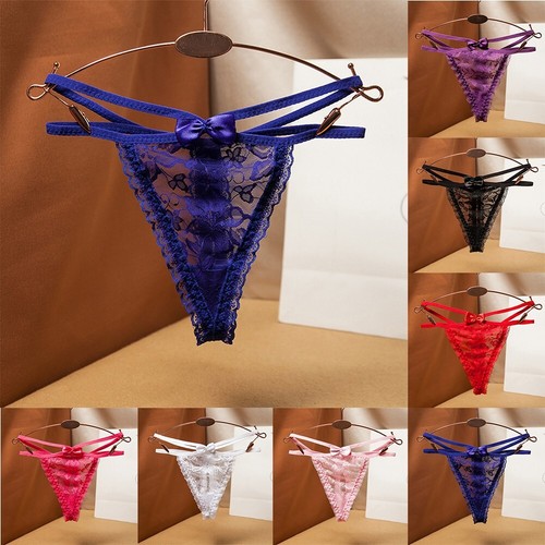Low Rise Sheer Women's T-back Thong Underwear Women G-string Intimate ...
