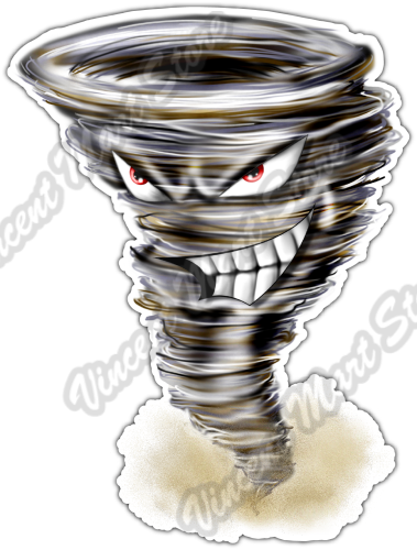 Angry Storm Tornado Hurricane Wind Cyclone Car Bumper Vinyl Sticker ...