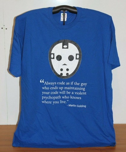 Always code as if the guy who ends up maintaining your code.. T-Shirt ...