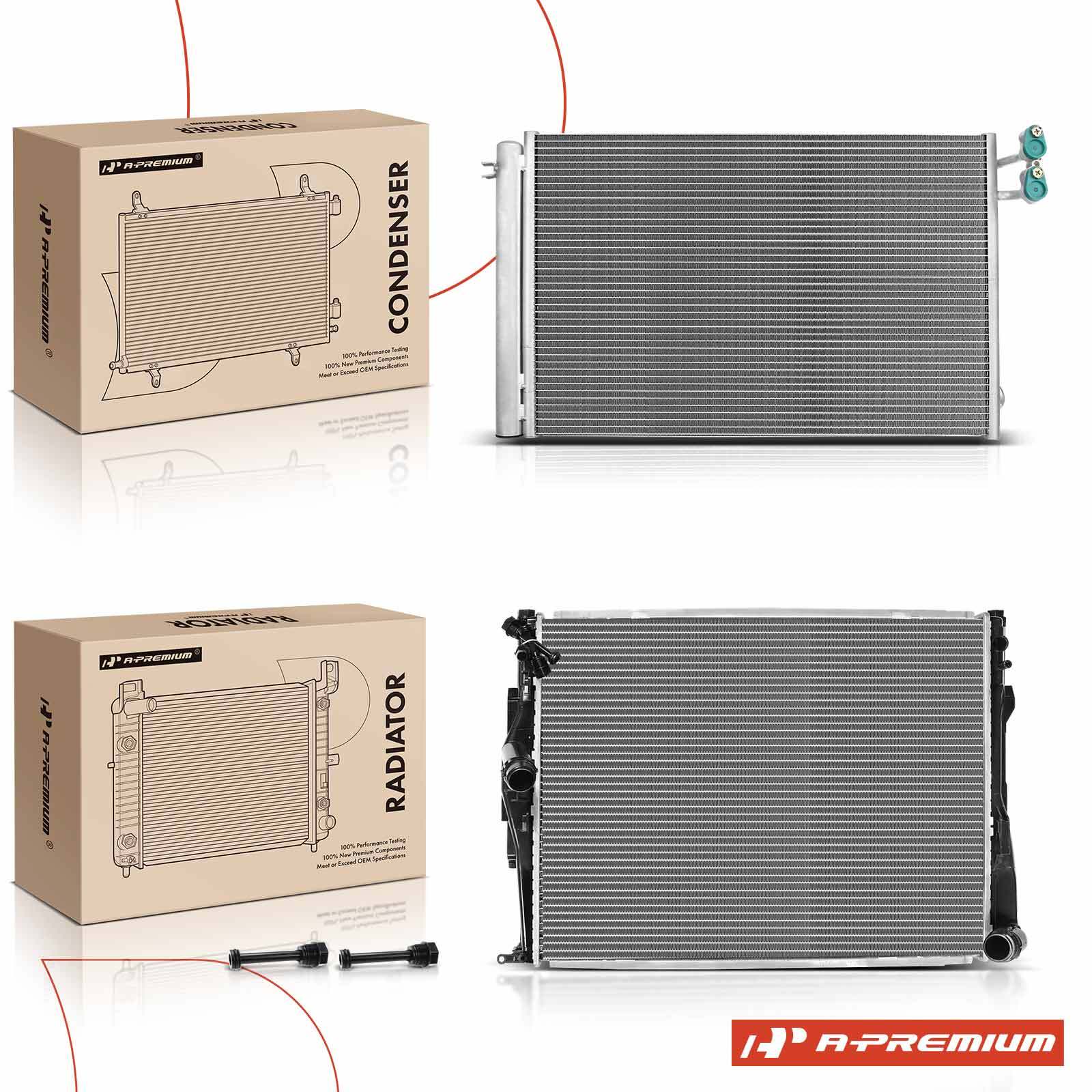 A-Premium Aluminum Radiator & AC Condenser Cooling Kit for BMW 128i ...