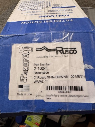 Rusco 2" Spin Down Water Filter 100 Mesh (Valve is Not included) | eBay
