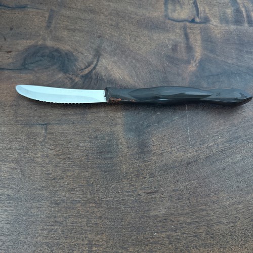 Set Of 4 Cutco 1759 Serrated Steak Knives Classic Brown Handle W/ Rack ...