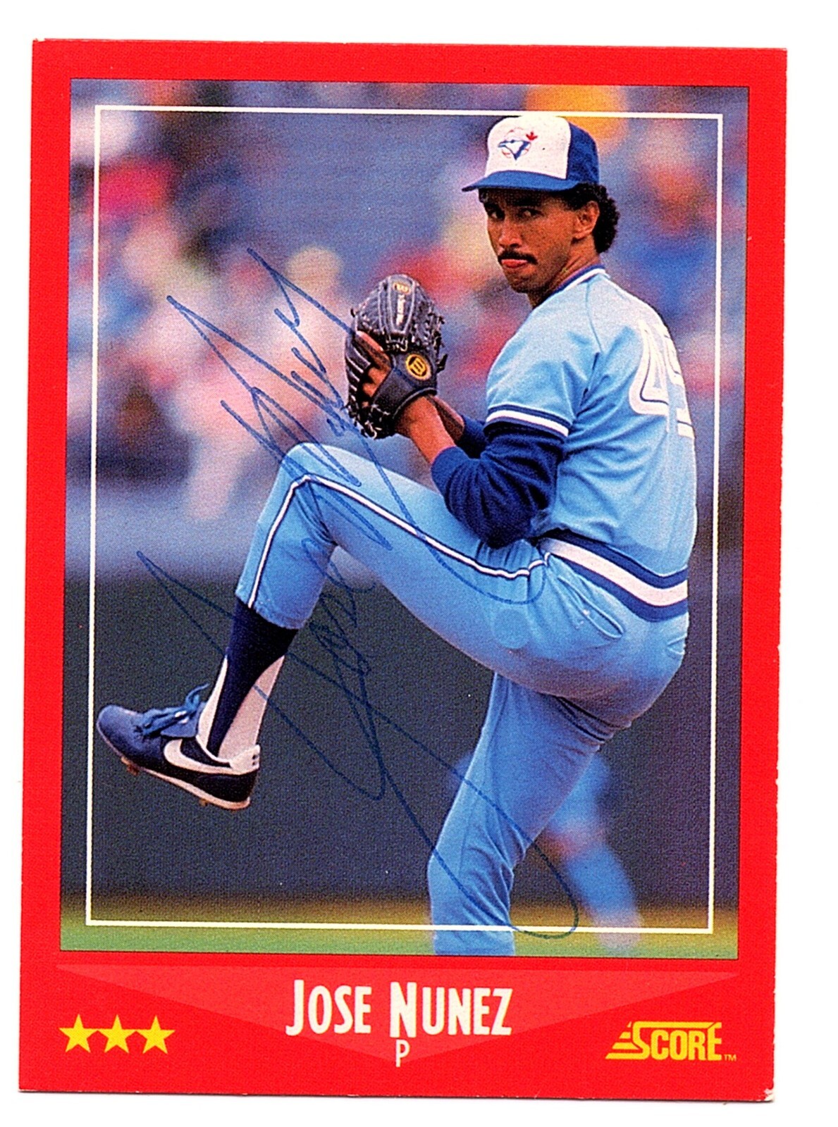 Jose Nunez Autograph On a 1988 Score - Toronto Blue Jays | eBay