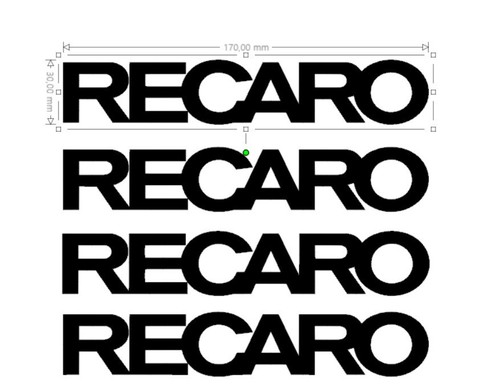 4x stickers RECARO DIMENSION D'UN STICKER 30X170MM | eBay