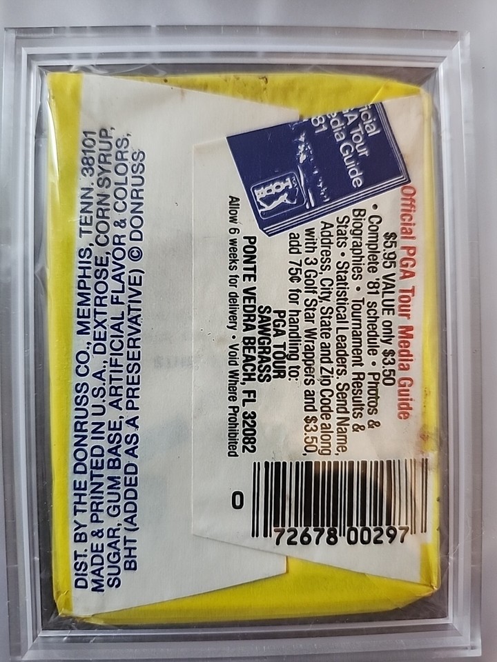 1981 Donruss Golf Wax Pack Jack Nicklaus RC On Back - PSA Authenticated ...