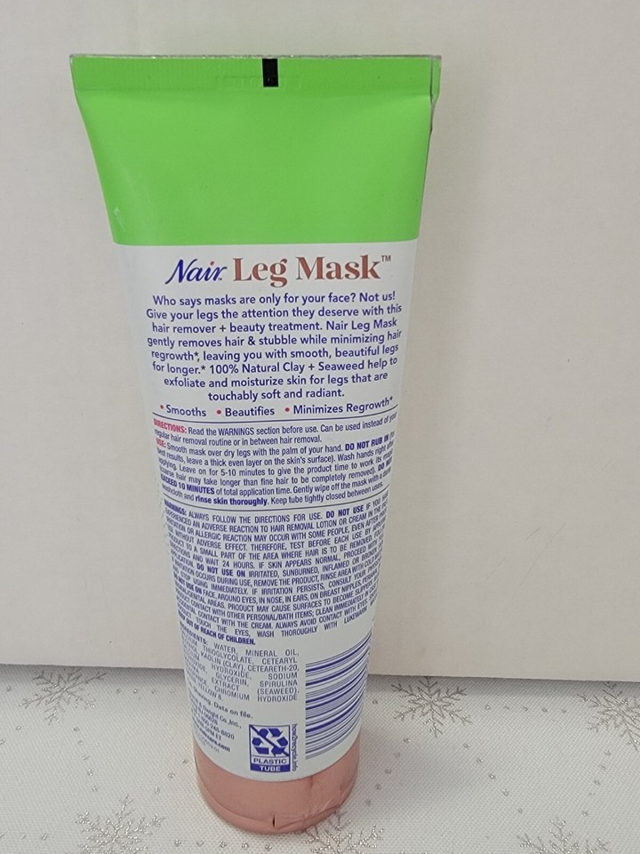 Nair Leg Mask Hair Remover + Beauty Treatment Exfoliate & Smooth 8 oz ...