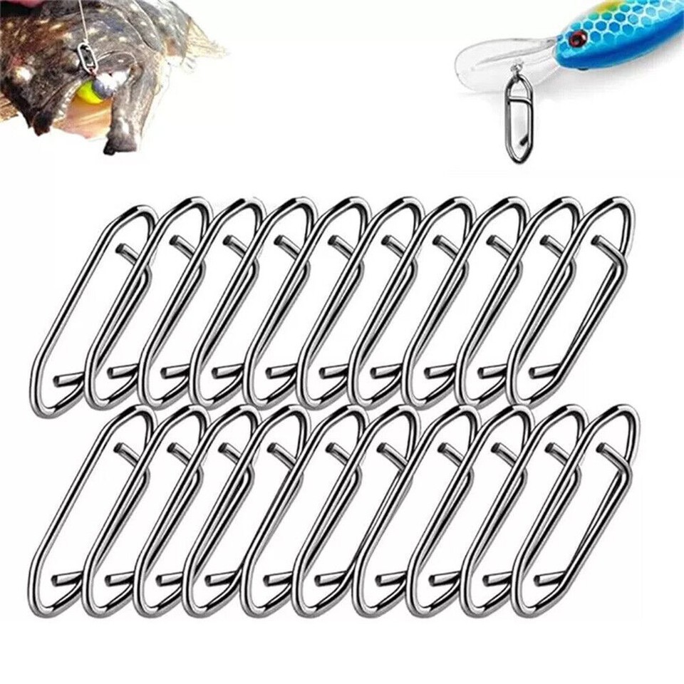 Fishing Clip Power Clips 100Pcs Stainless Steel Fishing Snaps For ...