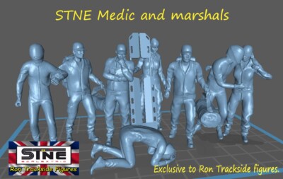 Scalextric Figures, Slot car Figures, 1:32 figures, Medics and Marshals ...
