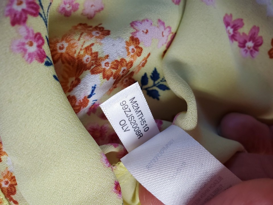Woman’s Marc New York Yellow Floral Top L New | eBay