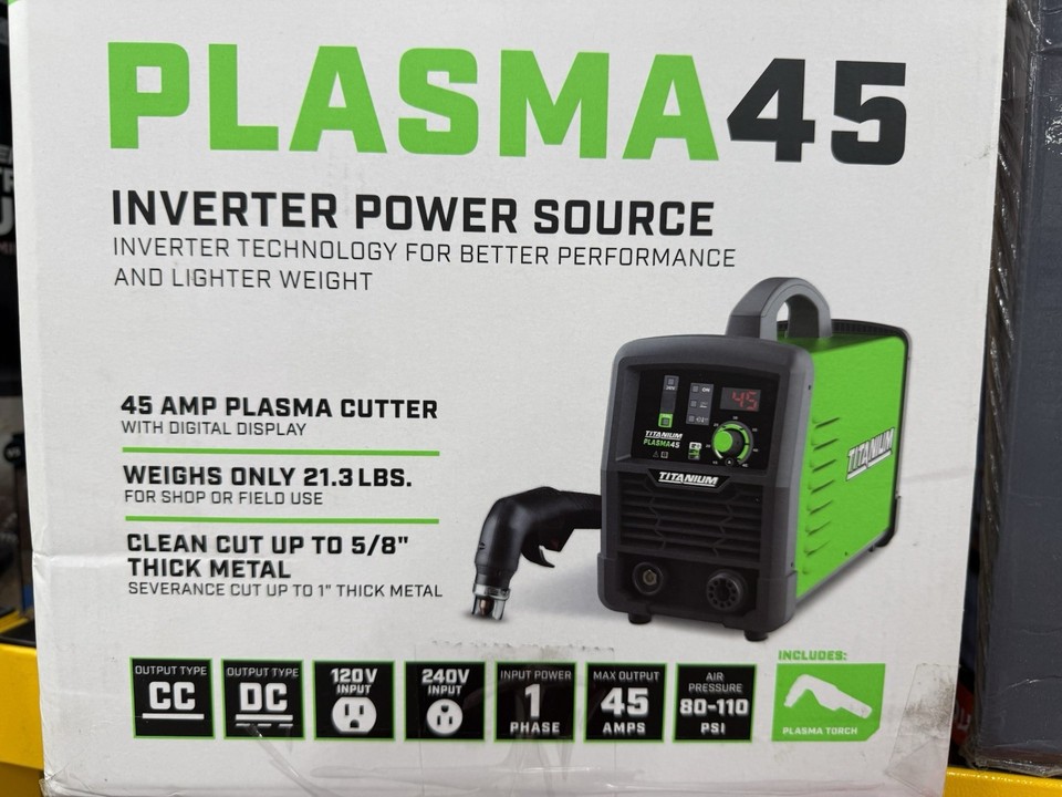 Titanium TI-PC45 Plasma 45 45 Amp Inverter Power Source Cutter New | eBay